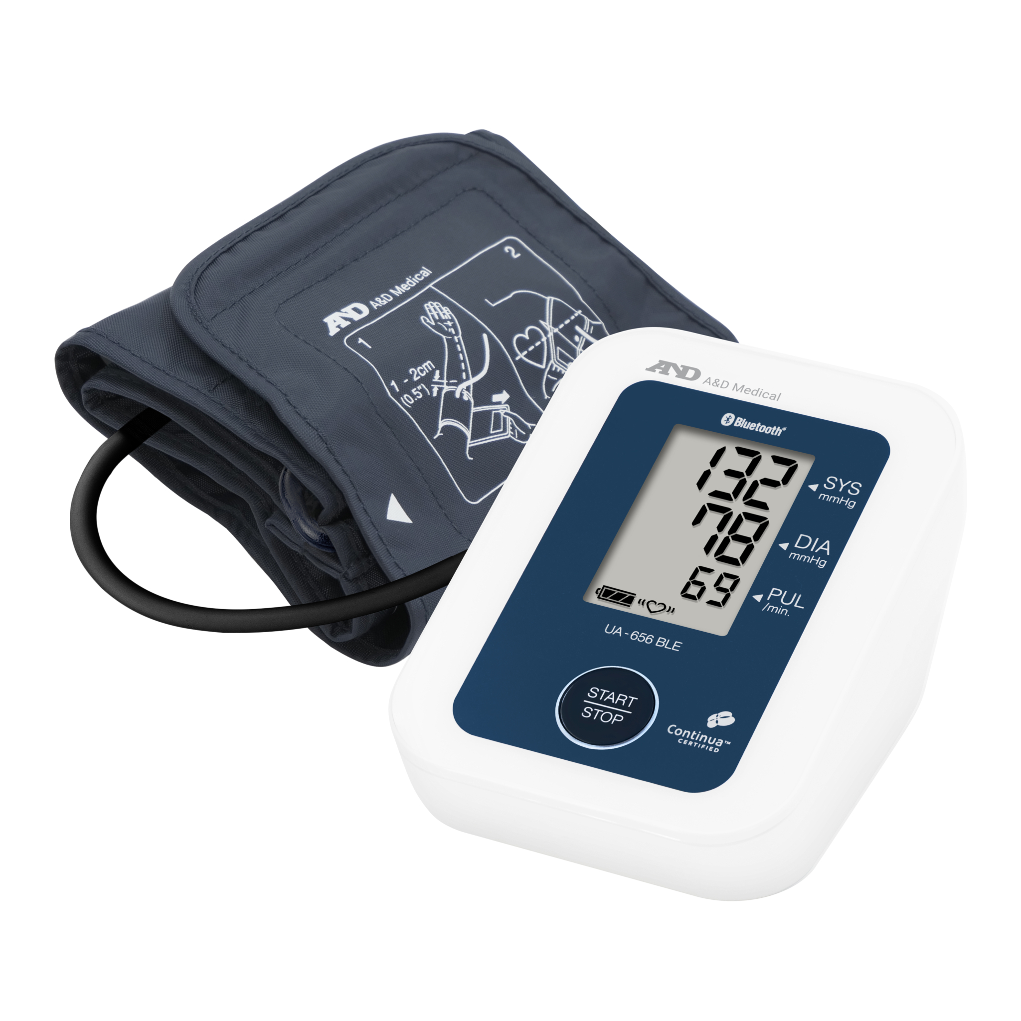 UA-656BLE BIHS Approved Upper Arm Blood Pressure Monitor with Bluetooth ...