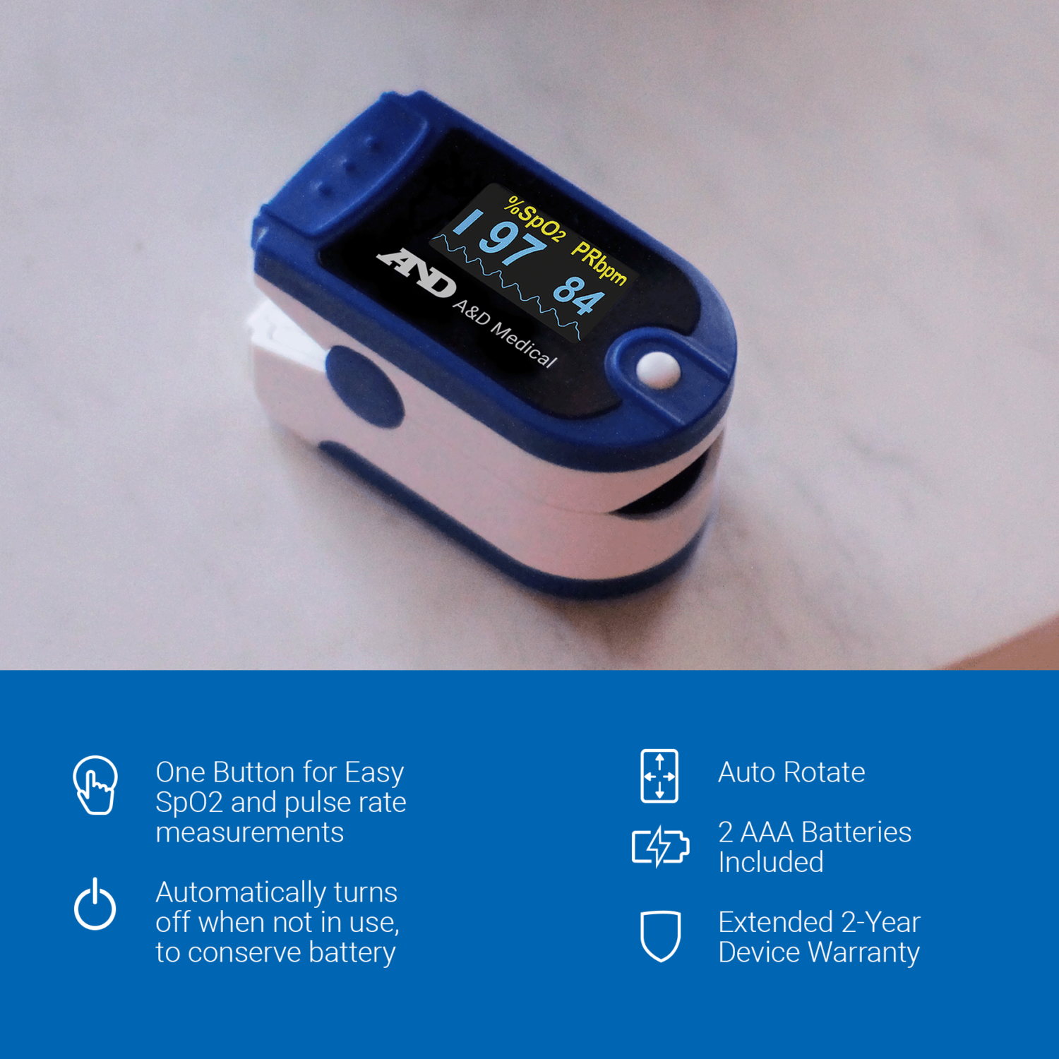 UP-200 Pulse Oximeter – A&D Instruments UK Medical
